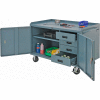 Global Industrial™ Mobile Drawer Workbench Cabinet w/ Steel Square Edge ...