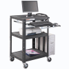 Global Industrial™ Steel Mobile Workstation Cart with Slide out ...
