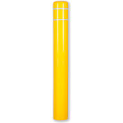Post Guard Bollard Cover, 4-1/2" Dia. x 52"H, Black w/ White Tape ...