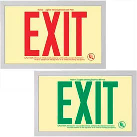 Signs | Glow | Permalight® Glow Exit Signs - GlobalIndustrial.com