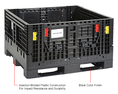 Global Industrial™ Folding Bulk Shipping Container, 48"Lx45"Wx27"H ...