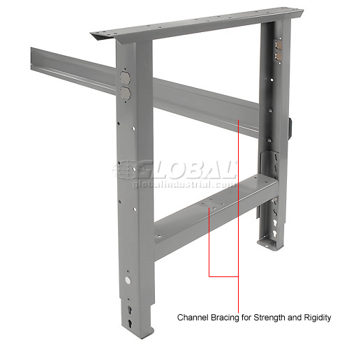Global Industrial™ 72 x 30 Adjustable Height Workbench C-Channel Leg ...