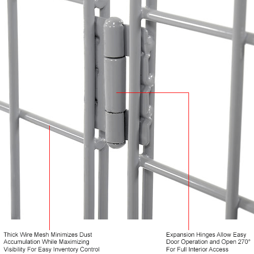 Global Industrial™ Wire Mesh Security Cage Locker, 48"Wx24"Dx72"H, Gray ...