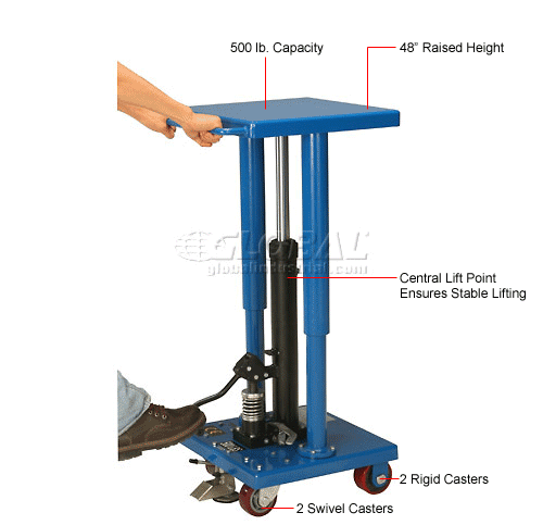 Global Industrial™ Work Positioning Post Lift Table Foot Control 500 Lb ...