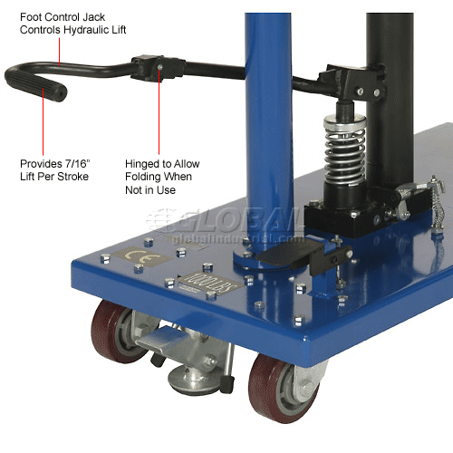 Global Industrial™ Work Positioning Post Lift Table Foot Control 1000 ...