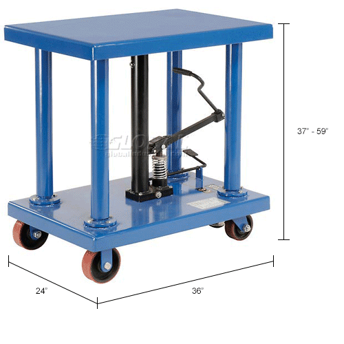Global Industrial™ Work Positioning Post Lift Table Foot Control 6000 ...
