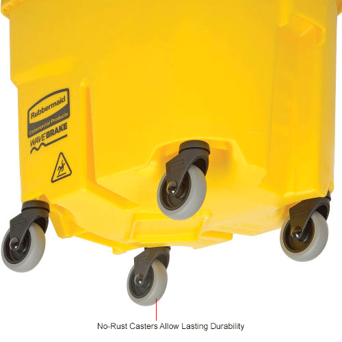 Rubbermaid WaveBrake® 2.0 Mop Bucket & Wringer Combo w/Down Press, 35 ...