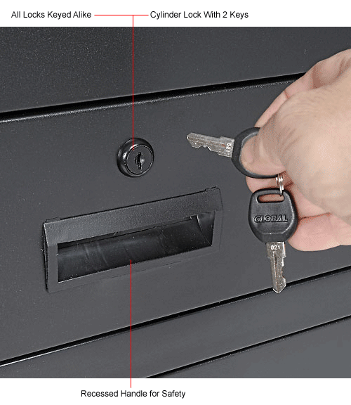 Global Industrial™ Mobile Heavy-Duty Computer Cabinet, Black ...