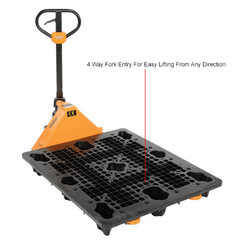 Global Industrial™ Rackable Nested Double Deck Pallet, Plastic,4-Way,48 ...