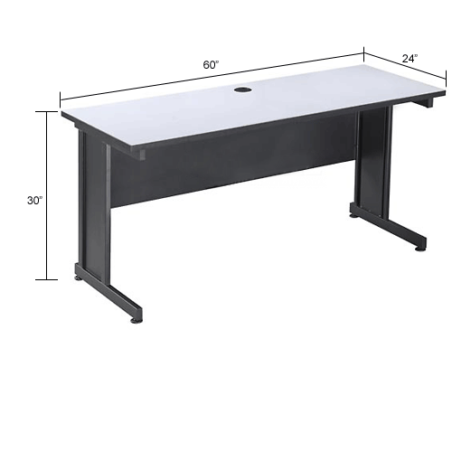 Interion® 60" Desk Gray | 240345GY - GLOBALindustrial.ca