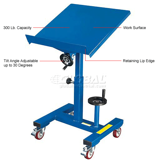 Global Industrial™ Tilting Work Table 300 Lb. Cap. 24 x 24 with ...