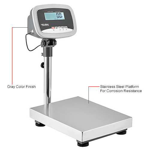 Global Industrial™ Industrial Bench & Floor Scale With LCD Indicator ...