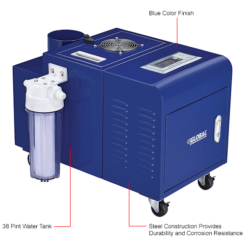 Global Industrial® Ultrasonic Humidifier – Cool Mist 80 Pints Output ...