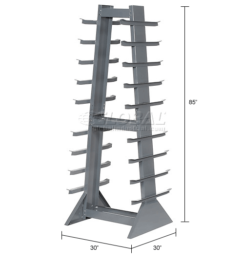 Horizontal Storage Rack 9 Levels 2600 Lb Capacity | 246291 ...