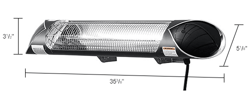 Global Industrial® Infrared Patio Heater w/Remote Control, Wall/Ceiling ...