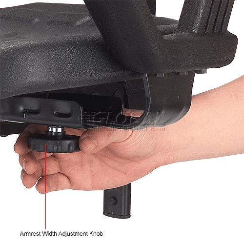 Interion® Task Chair With Mid Back & Fixed Arms, Polyurethane, Black ...