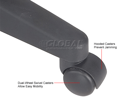 Interion® Task Chair With Mid Back & Fixed Arms, Polyurethane, Black ...