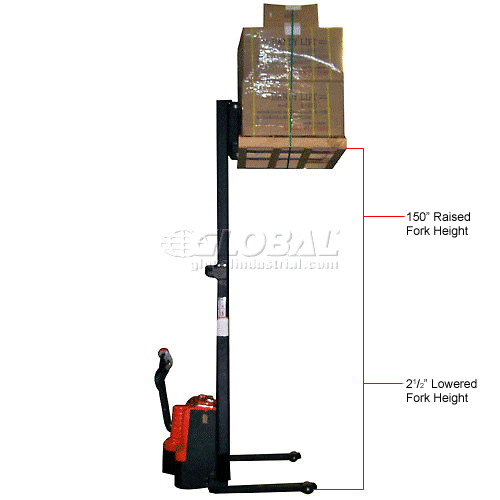 PrestoLifts™ PowerStak™ Fully Powered Stacker PPS2200-150AS 2200 Lb. 150" Lift | 251345 ...