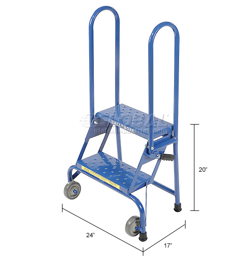 2 Step Lock-N-Stock Folding Ladder - LS2247 | 253806 - GLOBALindustrial.ca