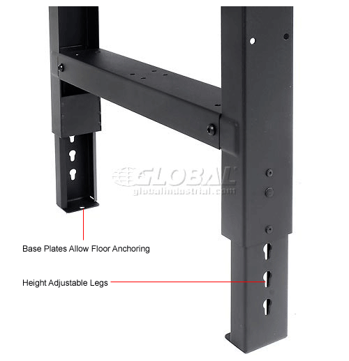 Global Industrial™ Adjustable Height C-Channel Leg Workbench, ESD ...