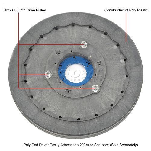 Global Industrial™ 20" Replacement Pad Driver for 261123 & 261125 ...