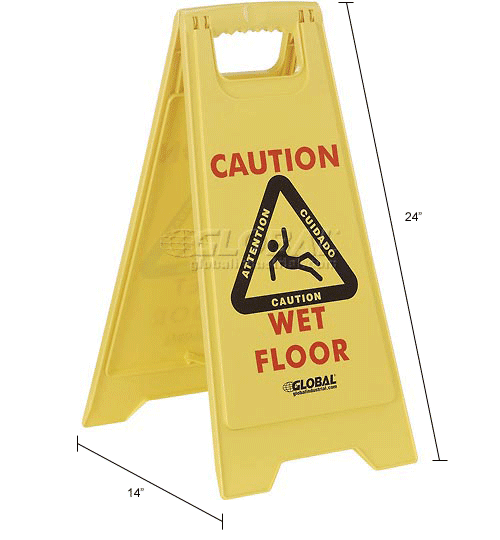 Mopping | Floor Signs | Global Industrial™ Floor Sign 2 Sided Multi ...