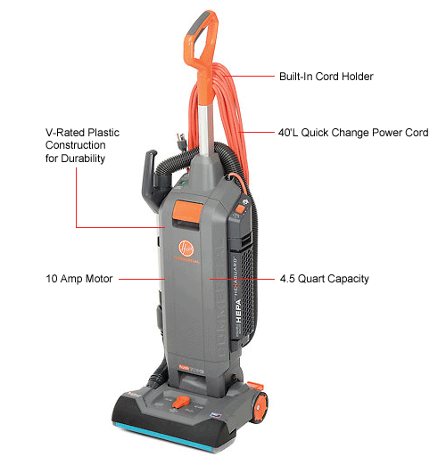 Hoover® HushTone™ Upright Vacuum, 13" Cleaning Width | 261889 ...