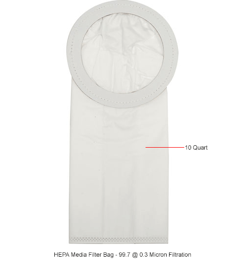 Global Industrial™ HEPA Filter Bag For 10 Quart Backpack, 9 Bags/Pack ...