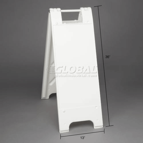 Plasticade® Minicade Barricade Sign Stand w/ 2 Panels & No Sheeting, 13 ...