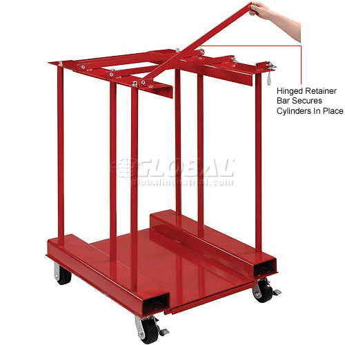 Global Industrial™ Forkliftable Cylinder Storage Caddy, Mobile For 6 ...