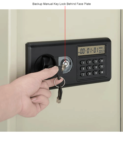 Global Industrial™ Electronic Key Cabinet Safe, 48 Key Capacity, Sand ...