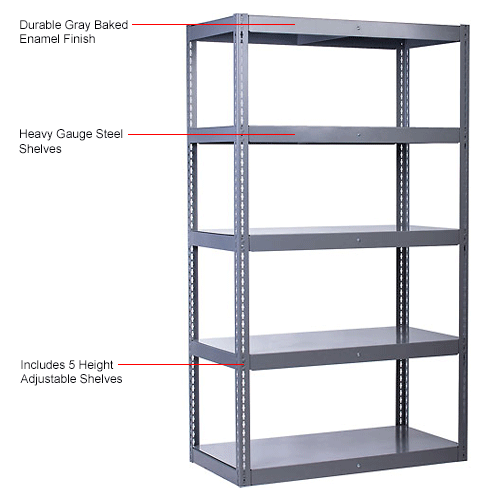 Global Industrial™ High-Capacity Boltless Shelving, 36"W x 18"D x 96"H ...
