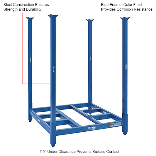 Global Industrial™ Portable Stack Rack, 48"W x 48"D x 68.8"H | 272151 ...