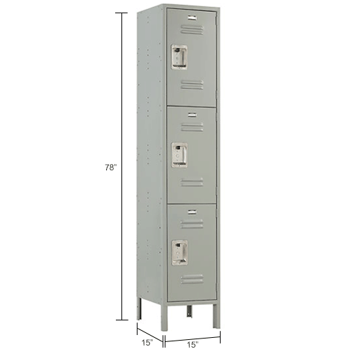 Global Industrial™ Infinity® 3-Tier 3 Door Locker, 15"W x 15"D x 78"H ...