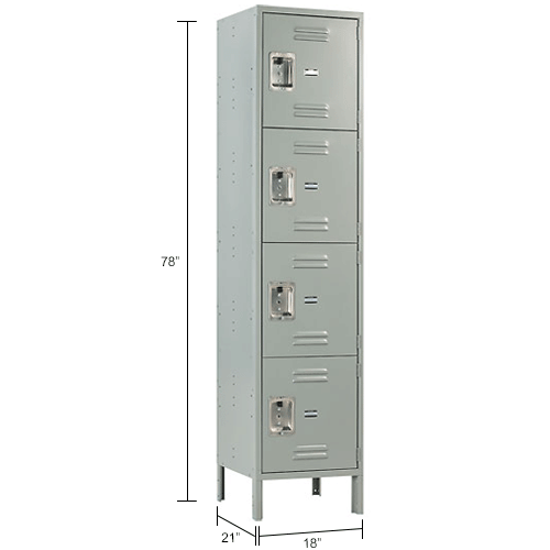 Global Industrial™ Infinity® 4-Tier 4 Door Locker, 18"W x 21"D x 78"H ...