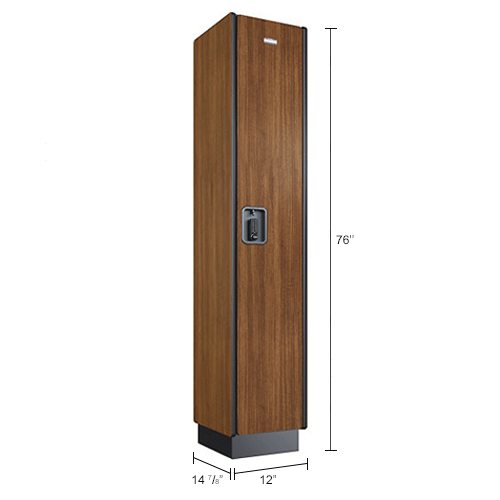 Global Industrial™ 1-Tier 1 Door Digital Wood Locker, 12"W x 15"D x 72 ...