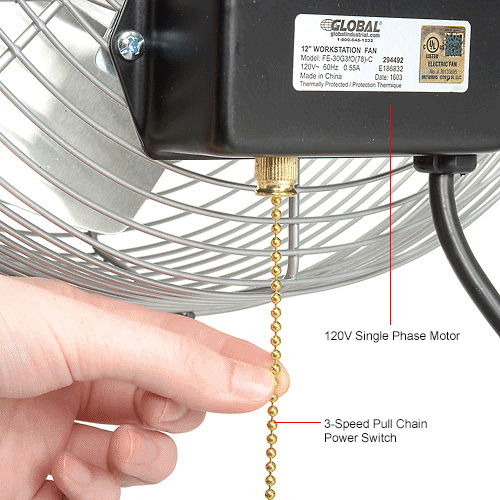 Global Industrial™ 24" Industrial Workstation Fan, 8,000 CFM, 1/3 HP ...