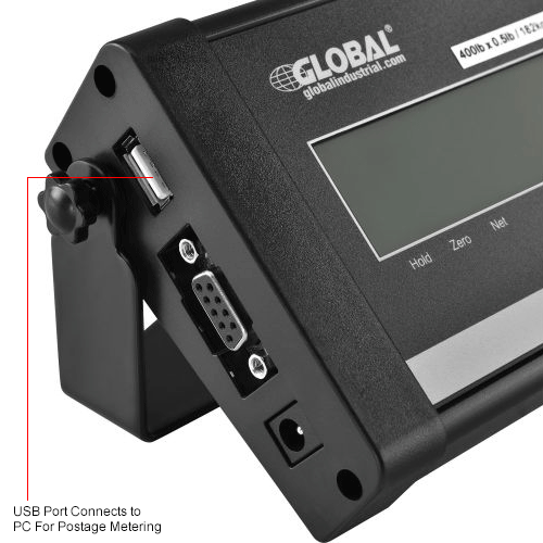 Global Industrial™ Digital Shipping Scale With AC Adapter/USB Port, 400 ...