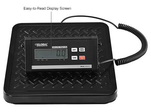 Global Industrial™ Digital Shipping Scale With AC Adapter/USB Port, 400 ...
