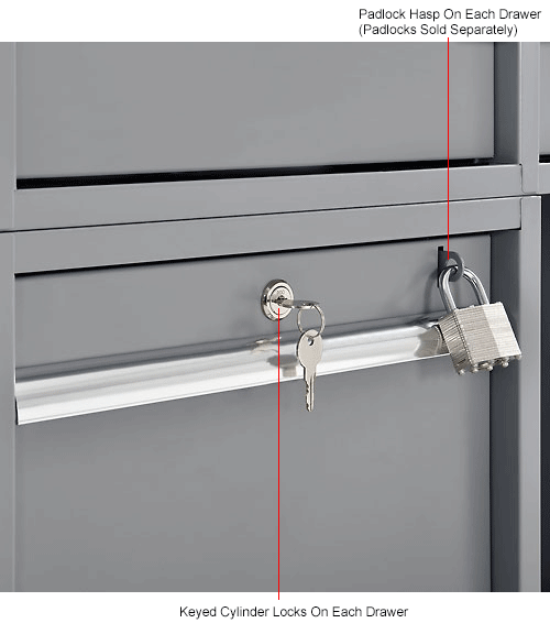 Global Industrial™ Pedestal Shop Desk w/ 4 Drawers & Shelf, 38"W x 29"D ...