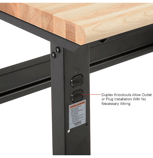 Global Industrial™ 48x36 Adjustable Height Workbench C-Channel Leg ...