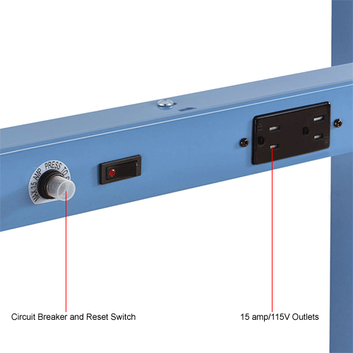 Global Industrial™ 48x30 Mobile Production Workbench Power Apron ...