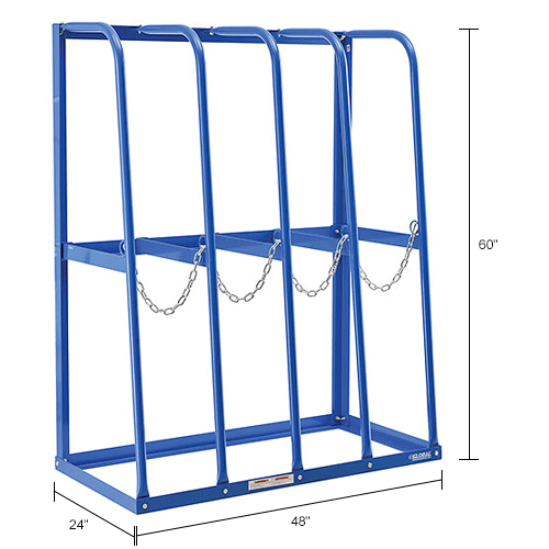Global Industrial™ Vertical Bar Storage Rack, 4 Bays, 48"W x 24"D x 60 ...