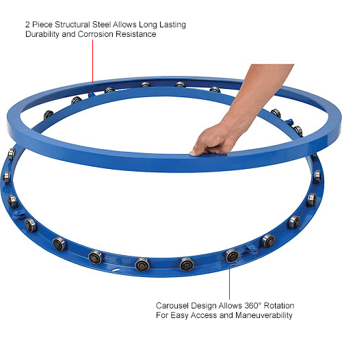 Global Industrial™ Pallet & Skid Carousel Turntable Rotating Ring 6000 ...