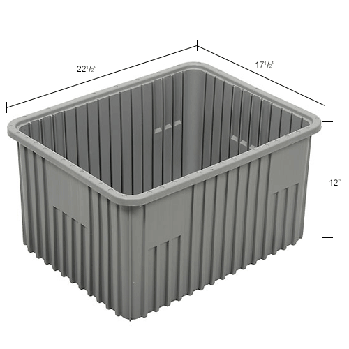 Global Industrial™ Plastic Dividable Grid Container - DG93120, 22-1/2"L ...