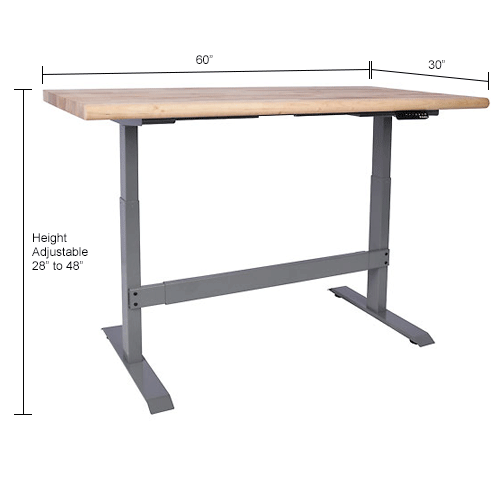 Global Industrial™ Electric Adjustable Height Workbench, Maple Safety ...