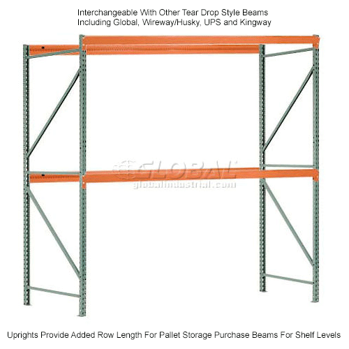Interlake Mecalux Pallet Rack Tear Drop, Welded, Upright Frame 36"D x ...