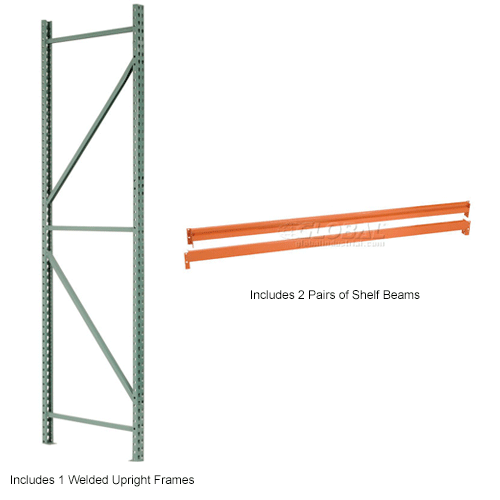 Interlake Mecalux Pallet Rack Teardrop Add-On, 120"W x 48"D x 144"H ...