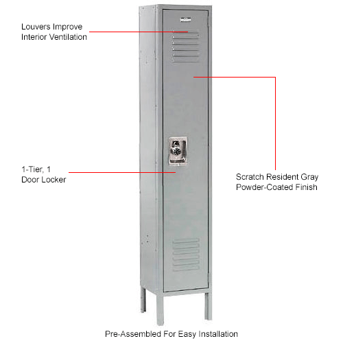 Global Industrial™ Infinity® 1-Tier 1 Door Locker, 15"W x 15"D x 72"H ...