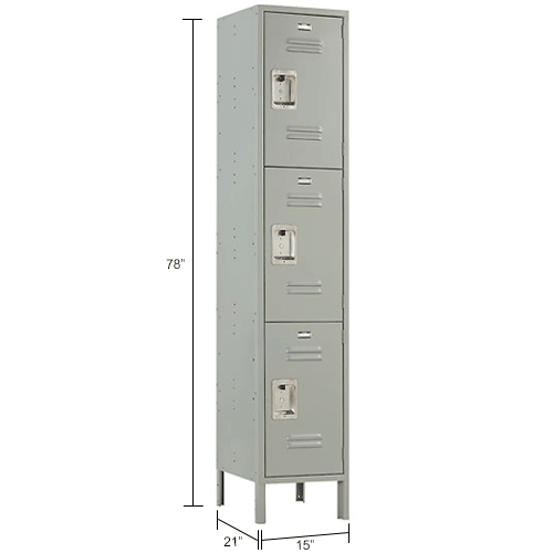 Global Industrial™ Infinity® 3-Tier 3 Door Locker, 15"W x 21"D x 24"H ...